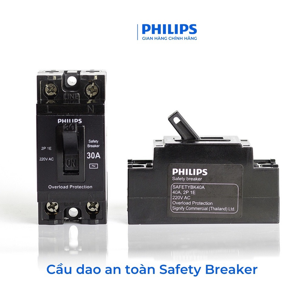 CB cóc, Cầu dao 10A, 15A, 20A Philips Safety Breaker Chính Hãng ...