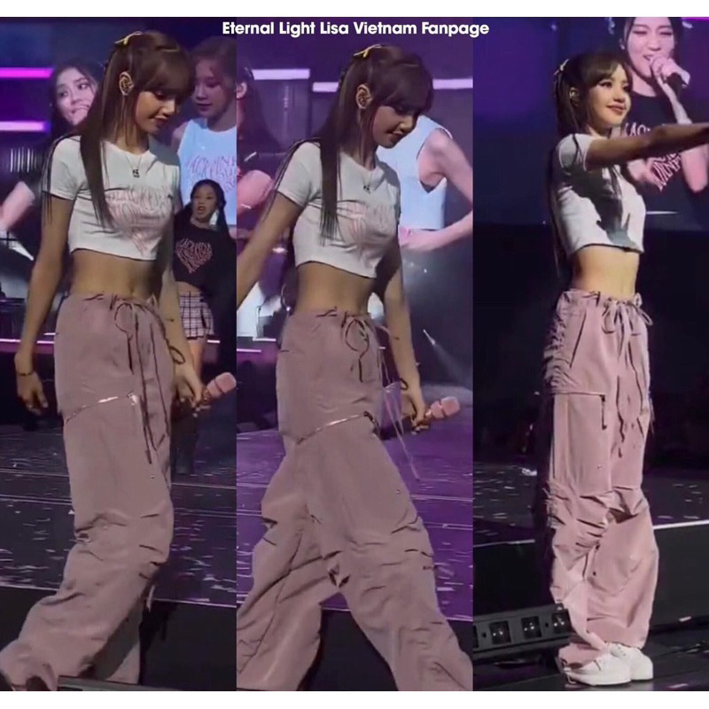Quần cargo pants dây rút giống Lisa Blackpink. | Shopee Việt Nam