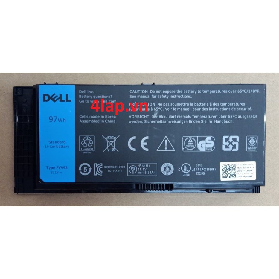 Pin laptop Dell Precision M4600 M4700 M4800 Original 97WH | Shopee Việt Nam