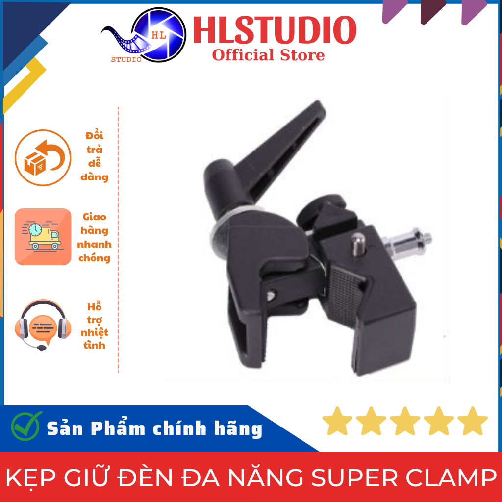 Kẹp Giữ Đèn Đa Năng Super Clamp - Sử Dụng Linh Hoạt HL Studio | Shopee ...