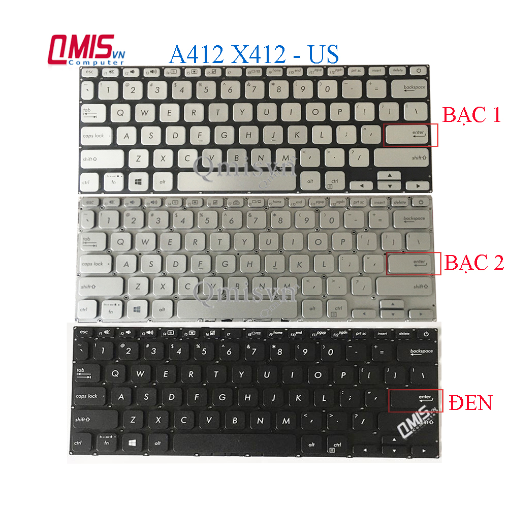 Bàn phím laptop Asus Vivobook 14 A412 A412D A412DA A412F A412FL X412 ...