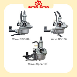 Bộ chế hoà khí xe Wave Rs/100, Wave S110, Alpha 110 - Bình xăng con xe ...