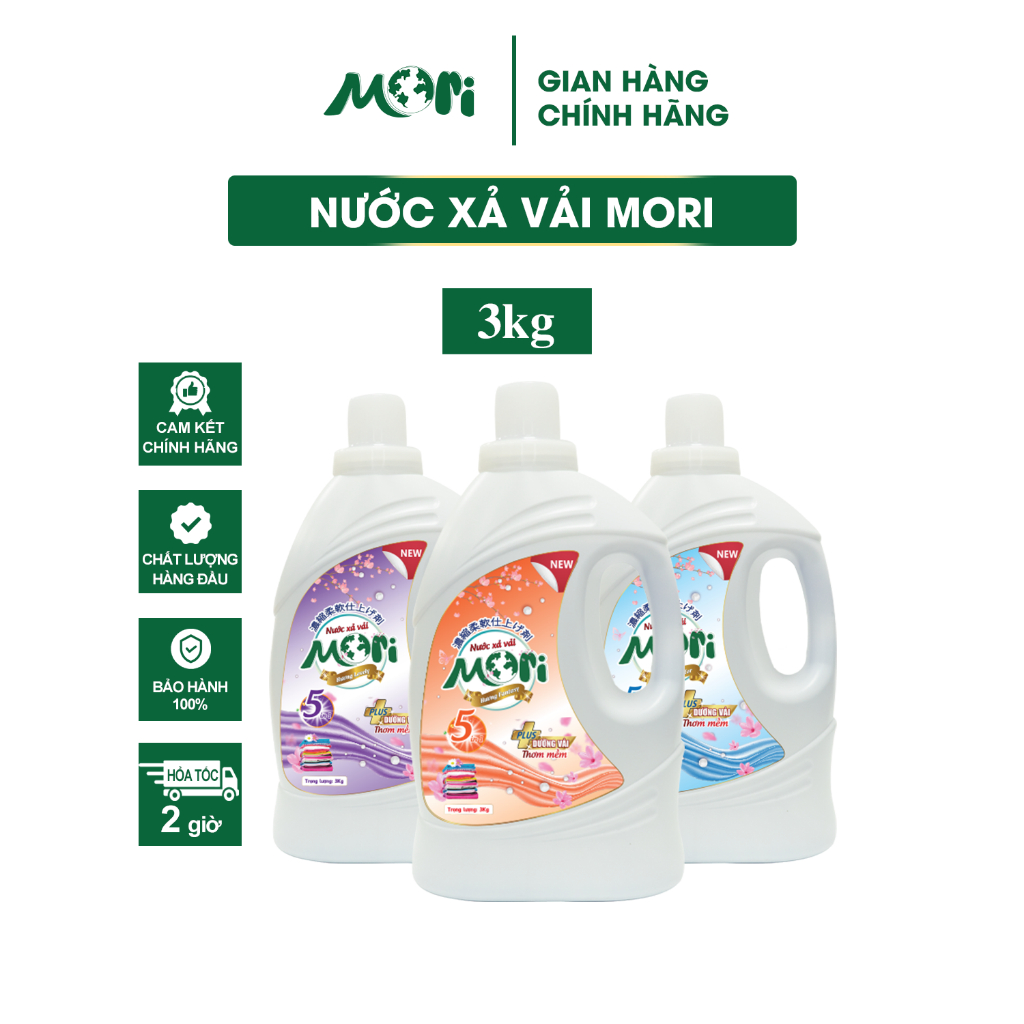 Nước xả vải Mori can 3L, 3Kg Hương Comfor Hương Lovely MR009 | Shopee Việt Nam