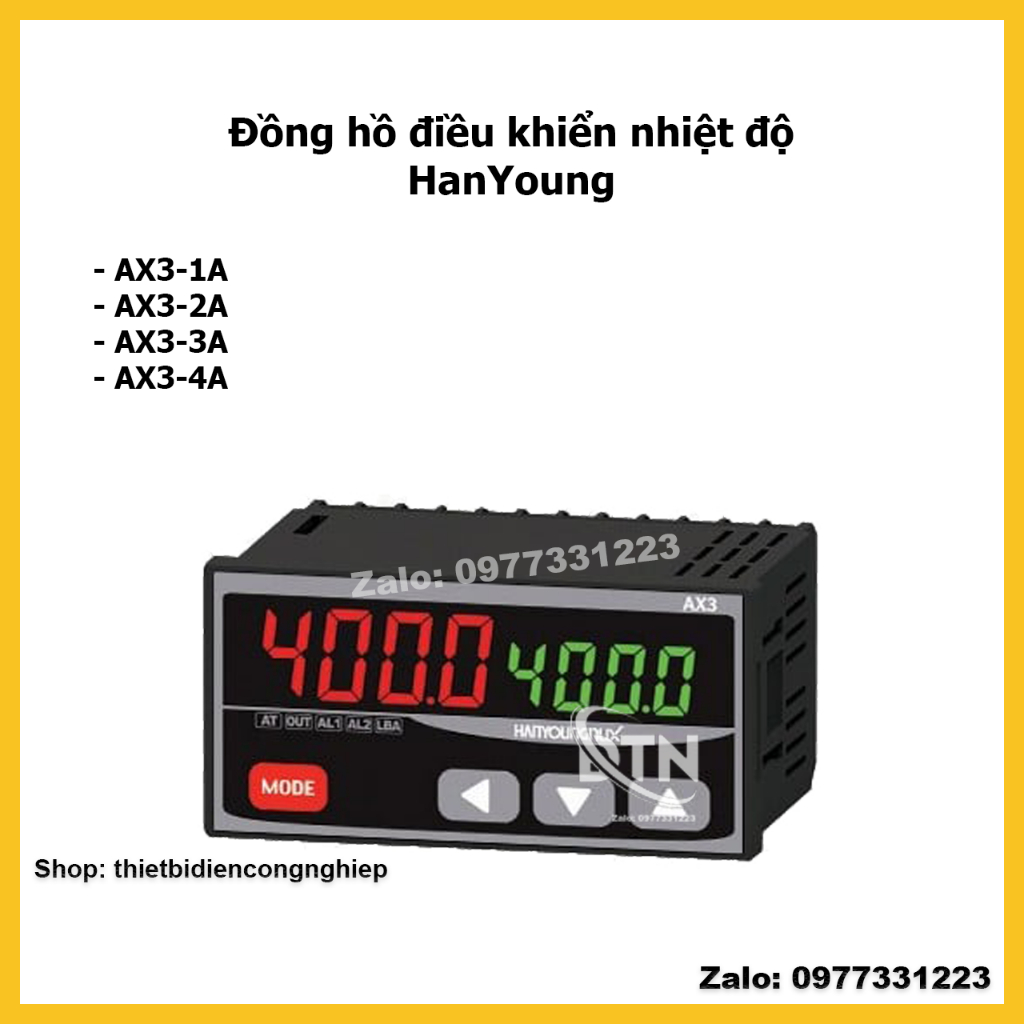HanYoung Đồng hồ điều khiển nhiệt độ AX3-1A, AX3-2A, AX3-3A, AX3-4A Hanyoung | Shopee Việt Nam
