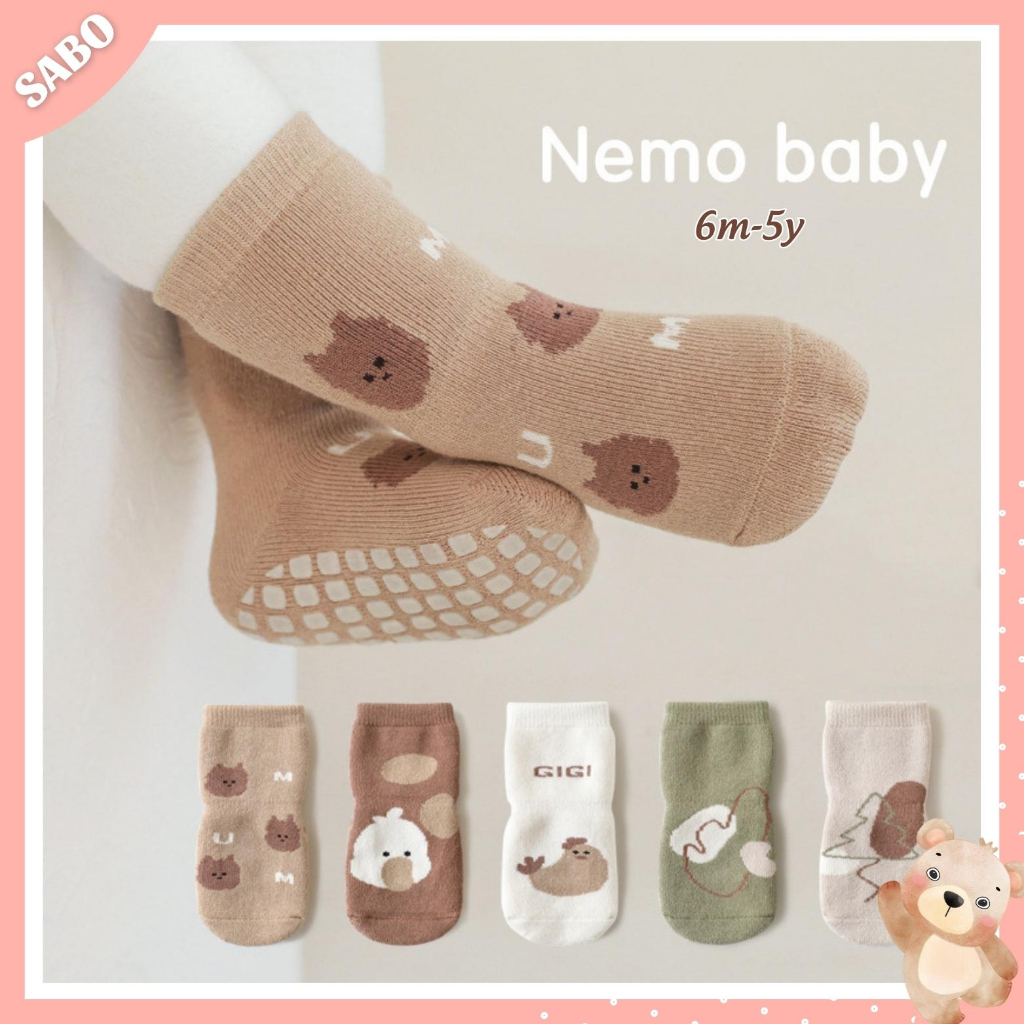 Tất Len NEMO BABY Cổ Cao Hình GÀ Siêu Chống Trượt Cho Bé 6m-5y T08, Vớ ...