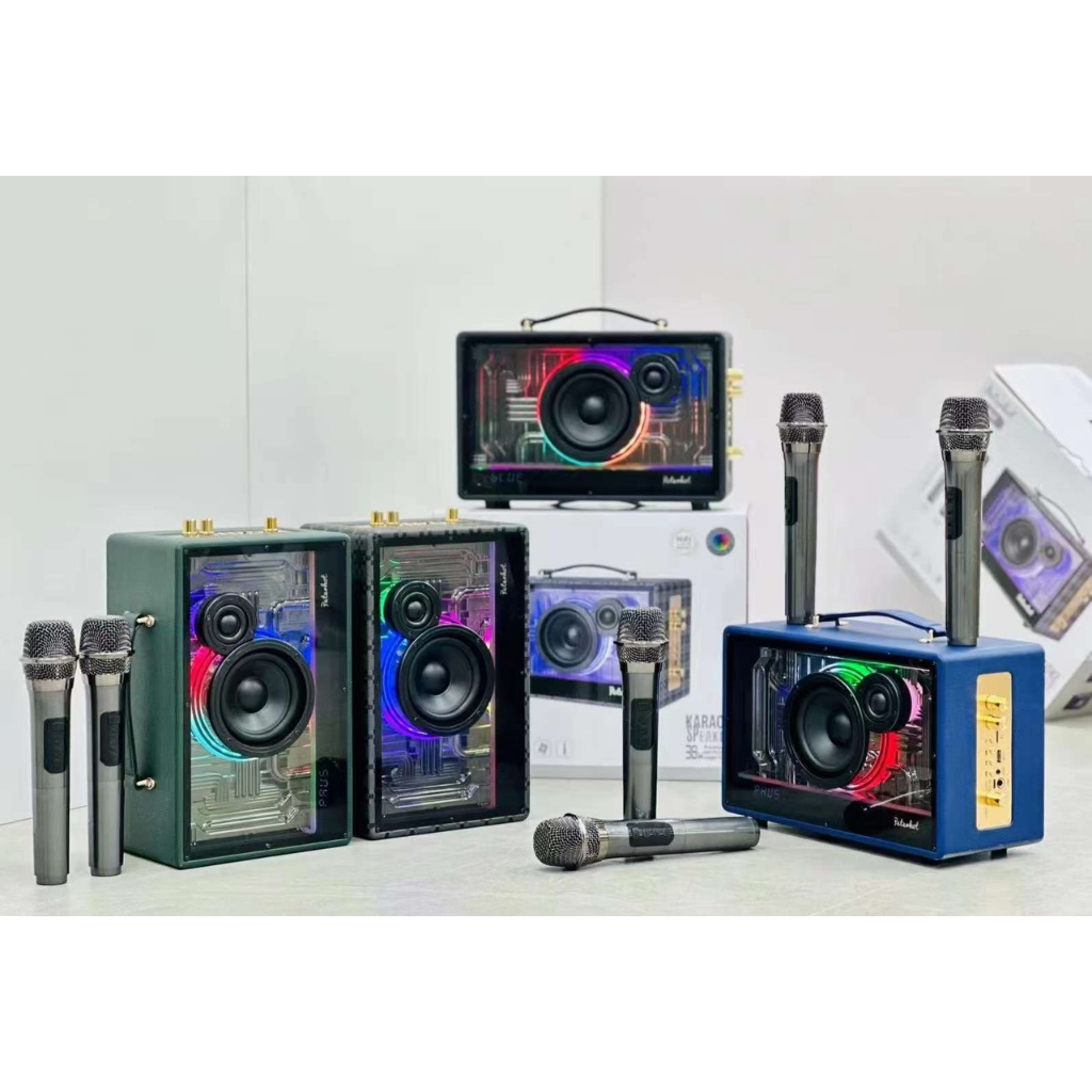 Loa karaoke bluetooth PETERHOT A66 / QIXI SK2066 cao cấp kèm 2 micro, âm bass siêu hay, tích hợp ...