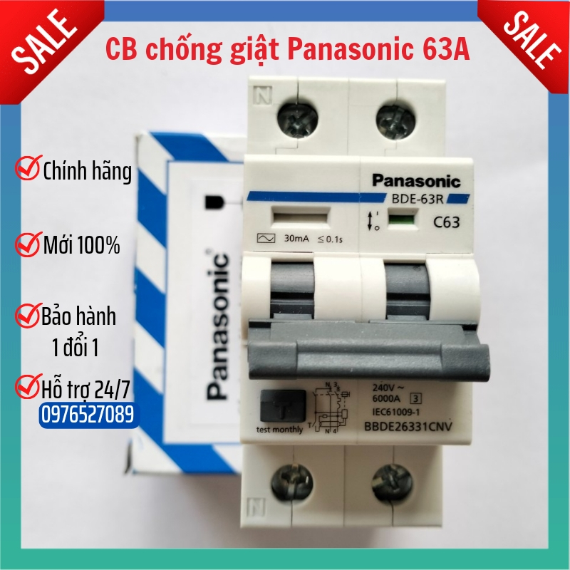 CB Chống Giật Panasonic 63A 30ma | Shopee Việt Nam