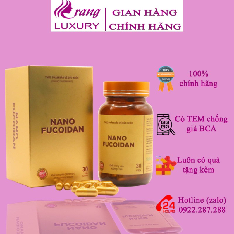 Nano Fucoidan - dùng cho bệnh nhân ung thư. Hộp 30 viên | Shopee Việt Nam