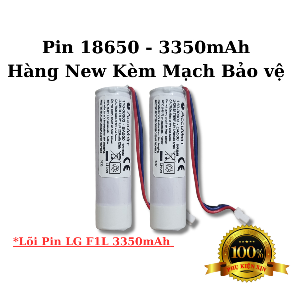 Pin 18650 3,7V Dung Lượng 3350mAh Kèm Mạch Bảo Vệ - Hàng Chính Hãng ...