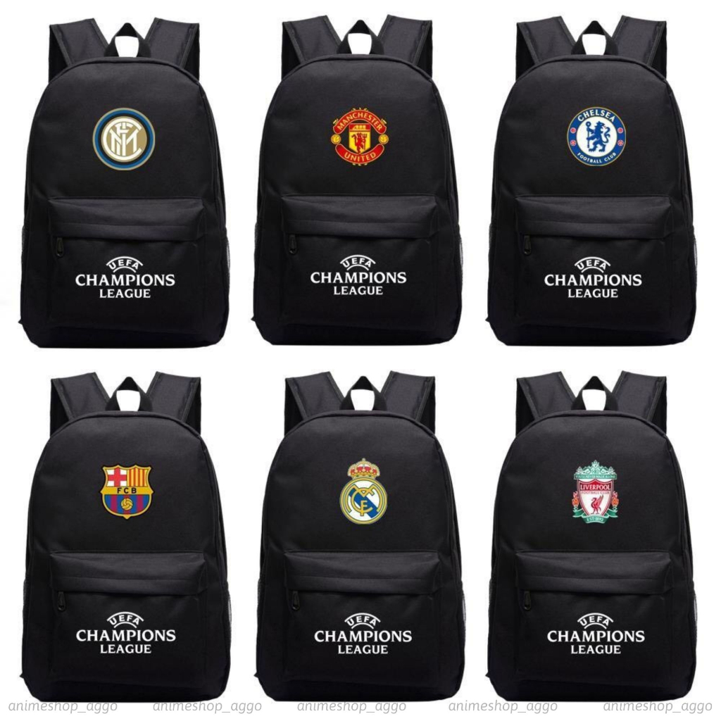 Balo đi học in Logo Champions League Juventus C Luo Liverpool Hotspur ...