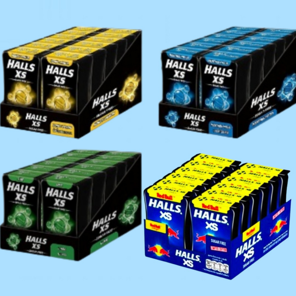 (9 Vị) Lốc 12 Hộp Kẹo Ngậm Halls Xs Không Đường Giúp Thơm Miệng,Gỉam Ho ...