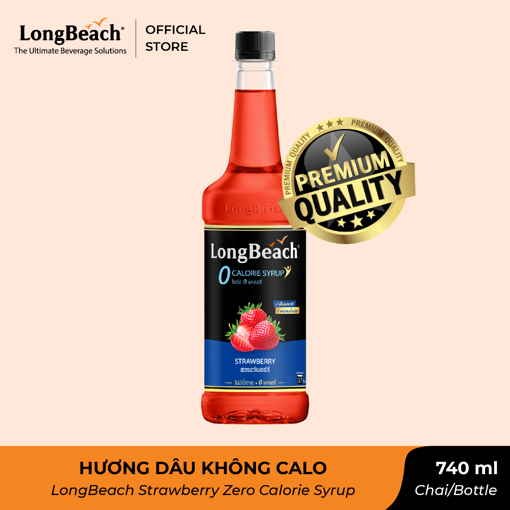 Siro Không Calo Hương Dâu - LongBeach Strawberry Zero Calorie ...