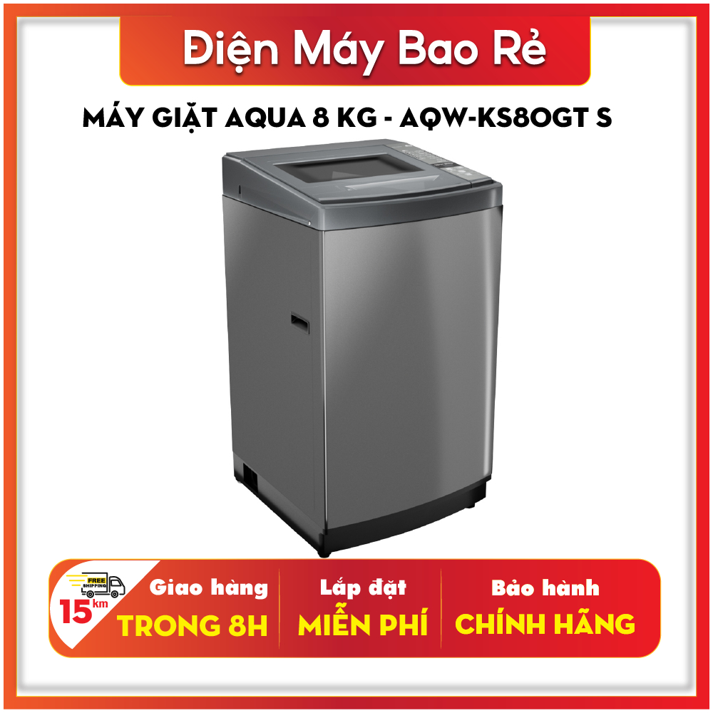 Máy giặt Aqua 8 KG - AQW-KS80GT S | Shopee Việt Nam