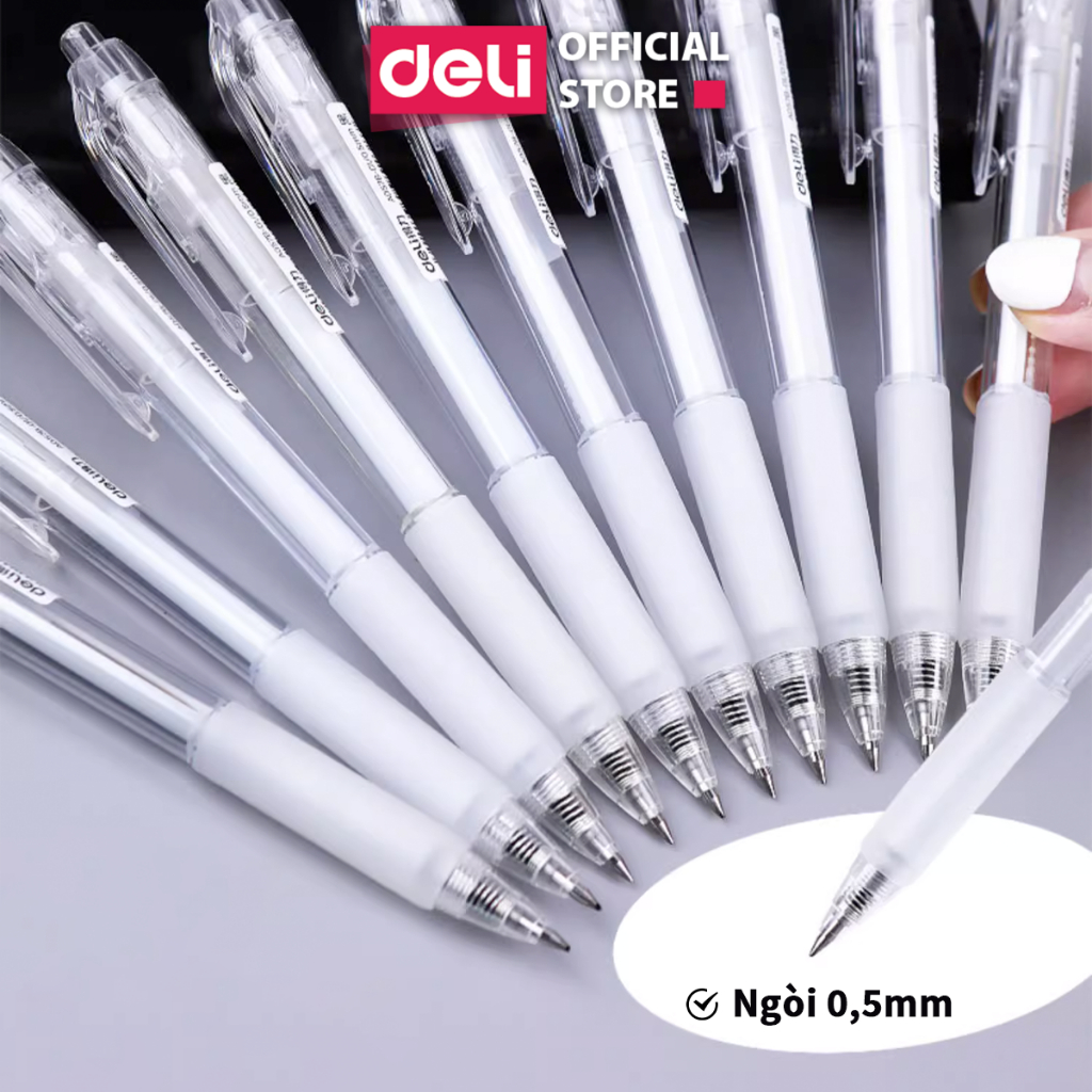 【DEAL 1K】Bút Gel Bút Bi Nước Deli A057B Mực Màu Đen Xanh Đỏ Chính Hãng ...