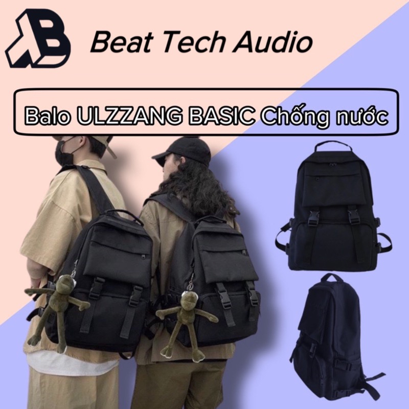 BALO ULZZANG BASIC ( chống nước ) ( 2 khoá nhựa đen song song) | Shopee ...