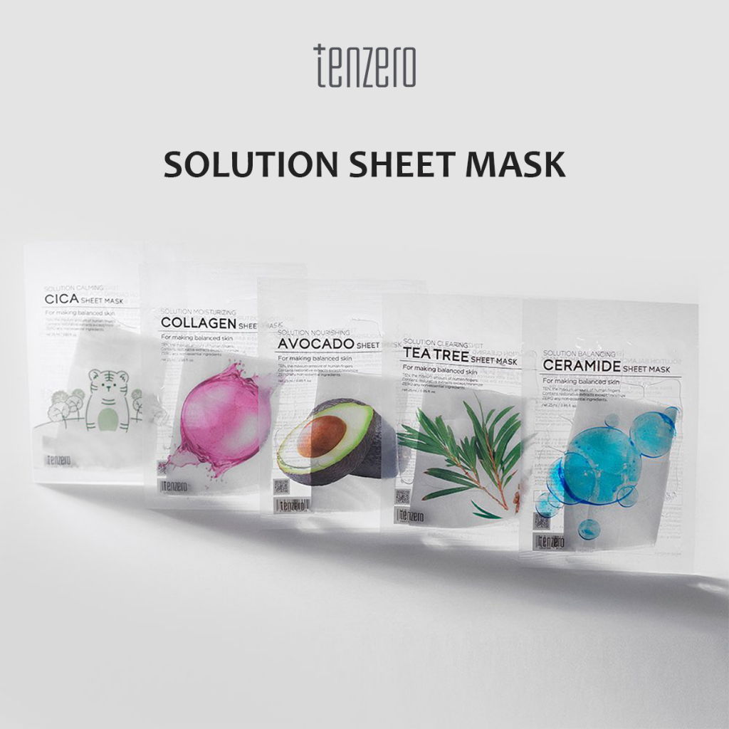 Mặt nạ dưỡng ẩm, sáng da, cấp nước Tenzero Solution Moisturizing Sheet Mask 25ml | Shopee Việt Nam