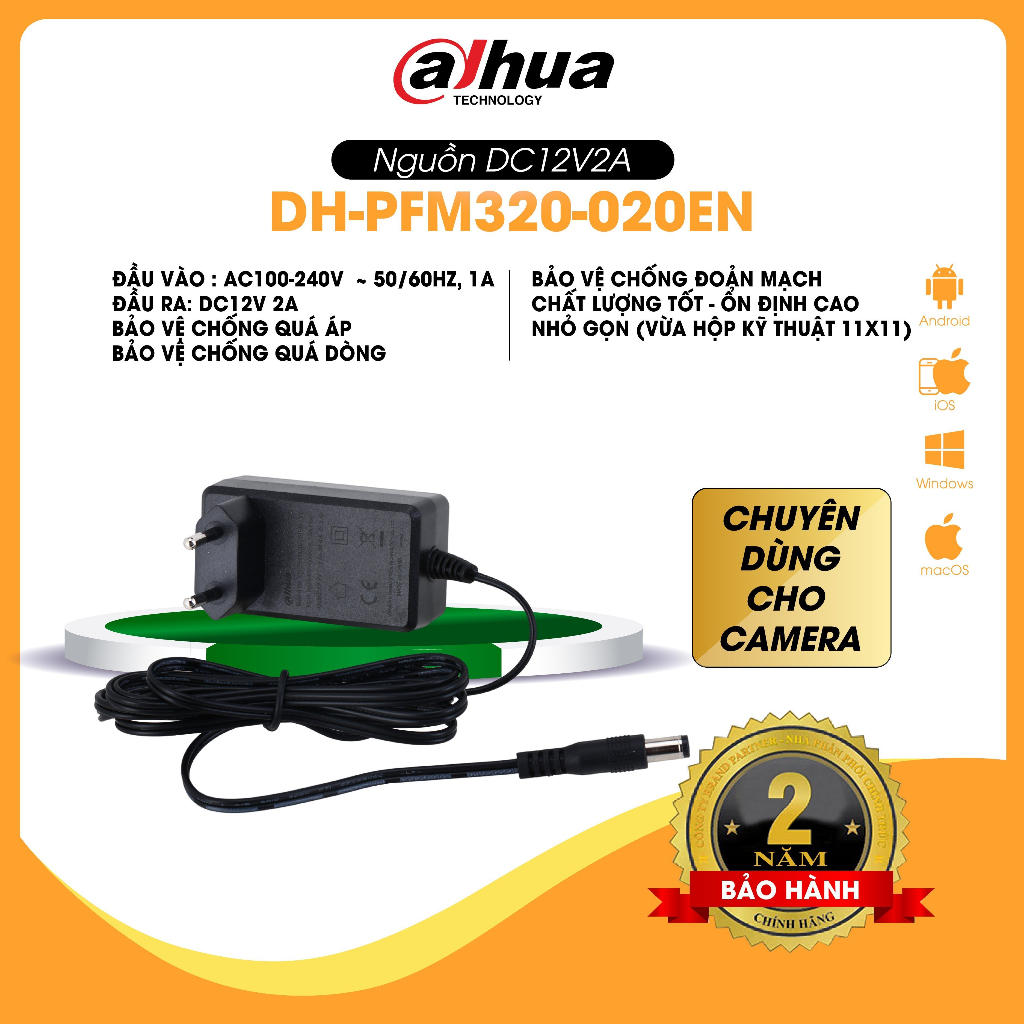 Adapter- Nguồn Camera 12V-2A Chuyên Dùng Cho Camera, Bảo Hành 2 năm ...