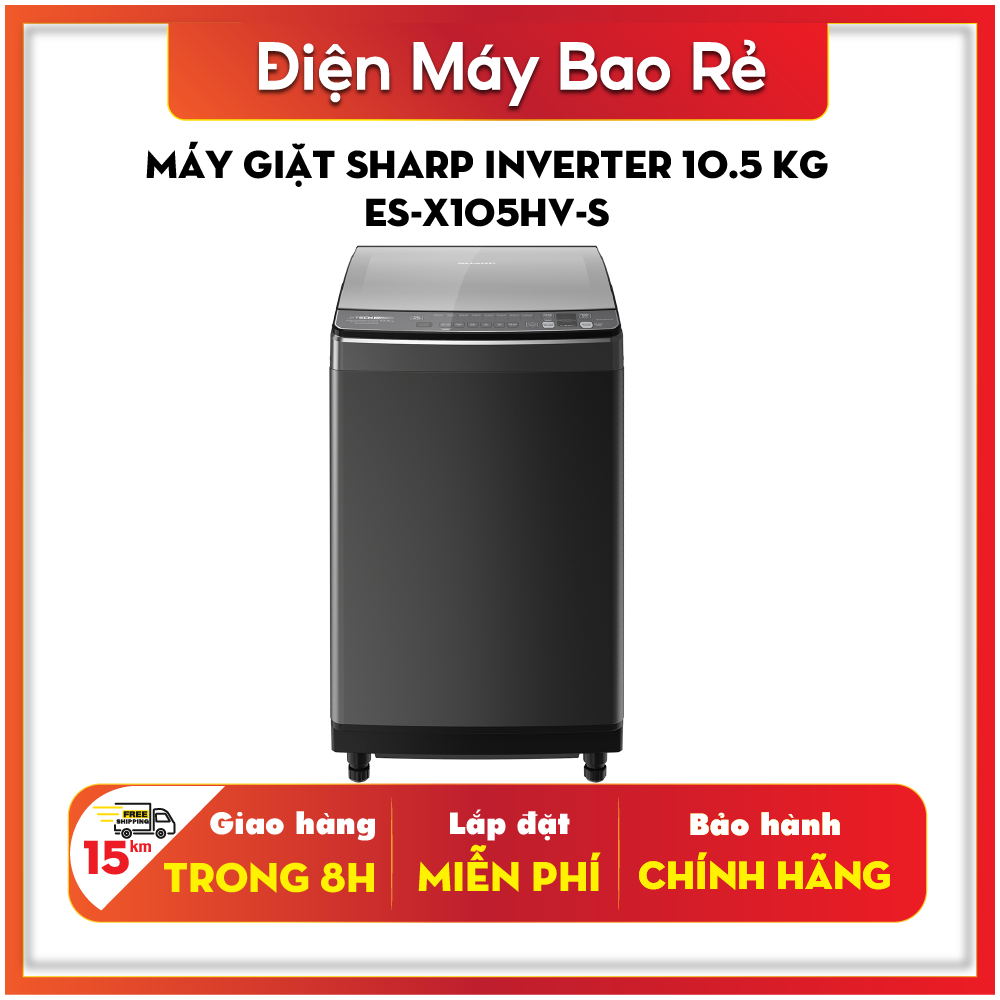 Máy giặt Sharp Inverter 10.5 kg - ES-X105HV-S | Shopee Việt Nam