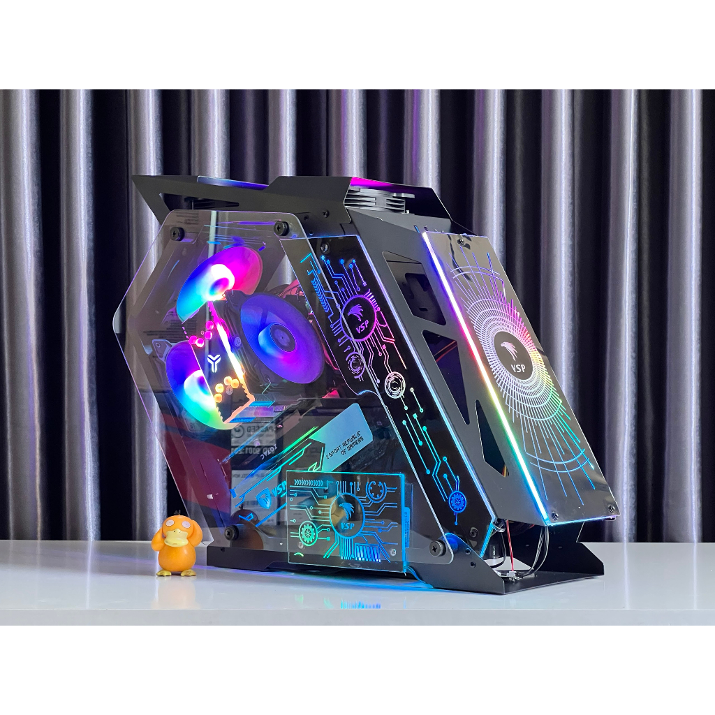 Máy PC Gaming Core i7 6700 / VGA RX580 8G Case ES1 Full Led Chiến Liên ...