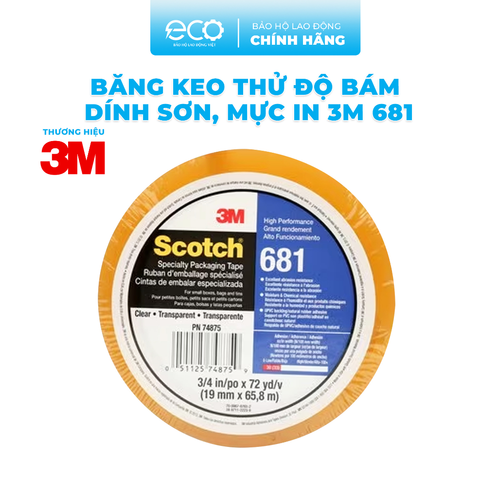 Băng keo 3M Scotch 681 khổ 25,4 mm x 66m thử mực in, sơn chuyên dụng | Shopee Việt Nam
