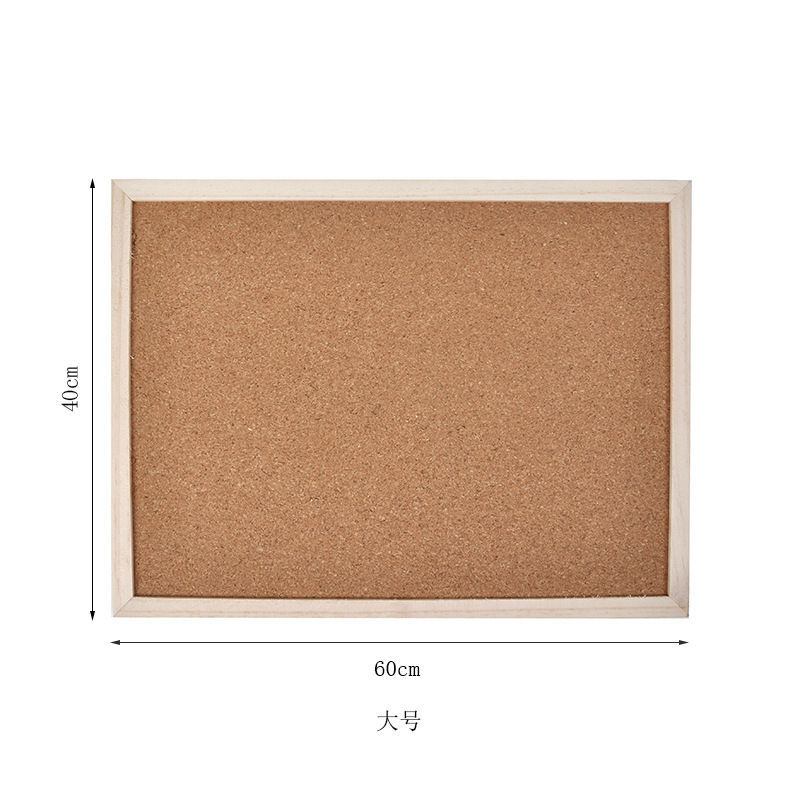 Bảng ghim bần viền gỗ tự nhiên [ kèm sticker, đinh ghim, móc treo ...