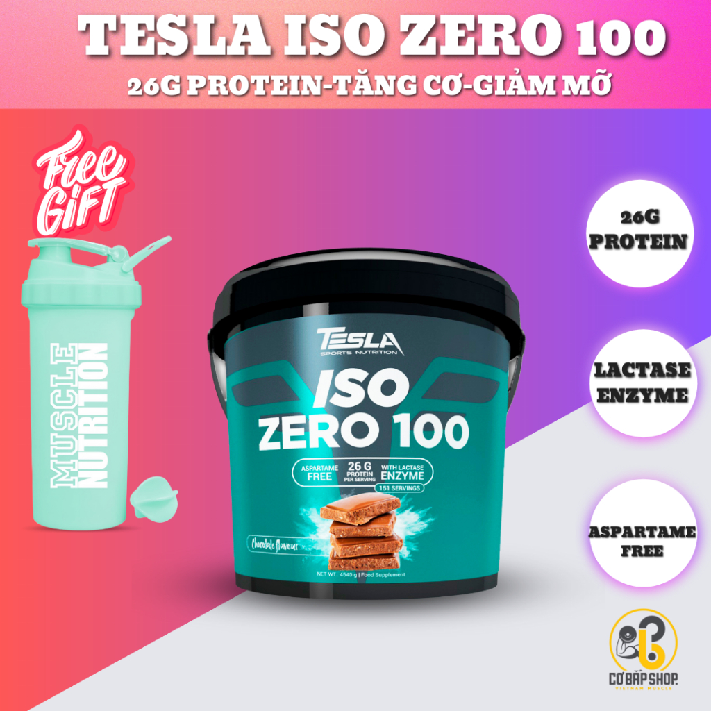 TESLA ISO ZERO 100 - CÔNG THỨC WHEY PROTEIN TINH KHIẾT - THÙNG BỰ 4.5KG ...