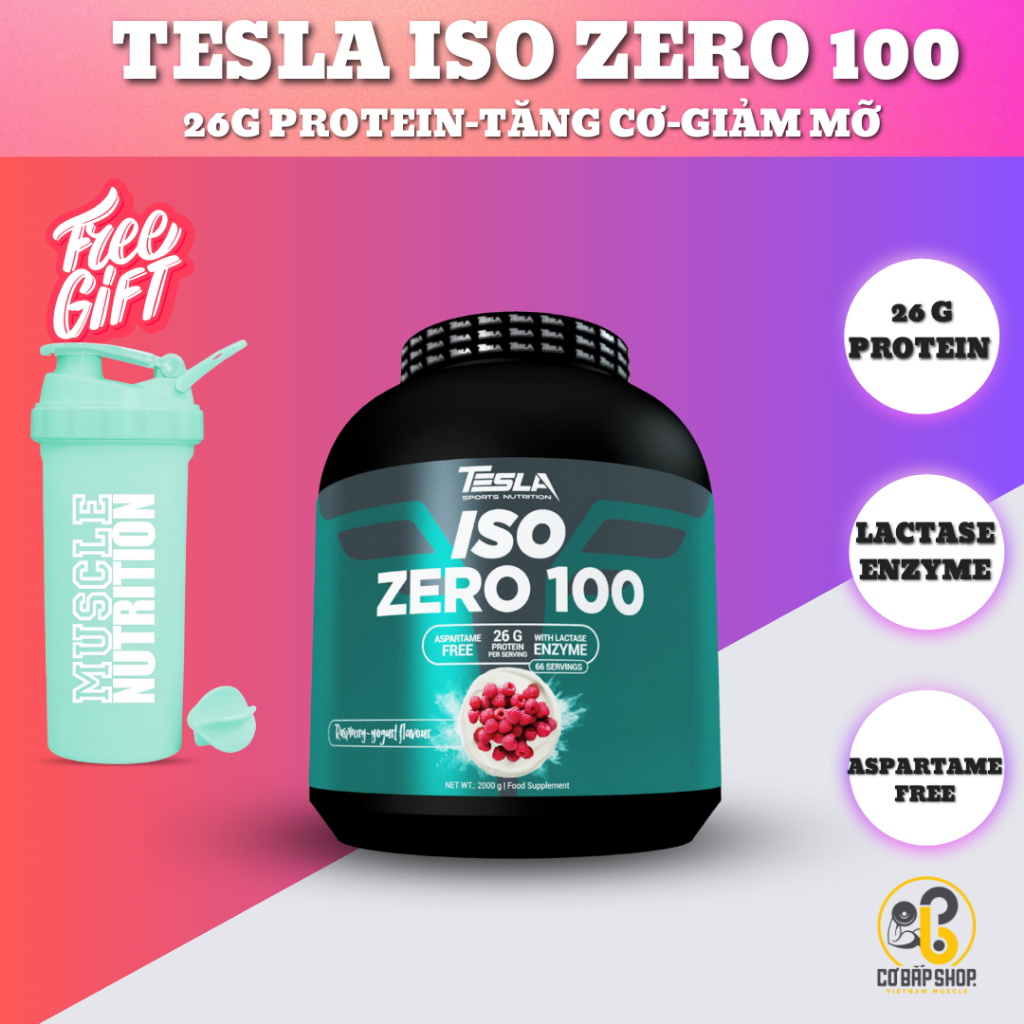 TESLA ISO ZERO 100 - CÔNG THỨC WHEY PROTEIN TINH KHIẾT - HỘP 2KG ( 66 ...