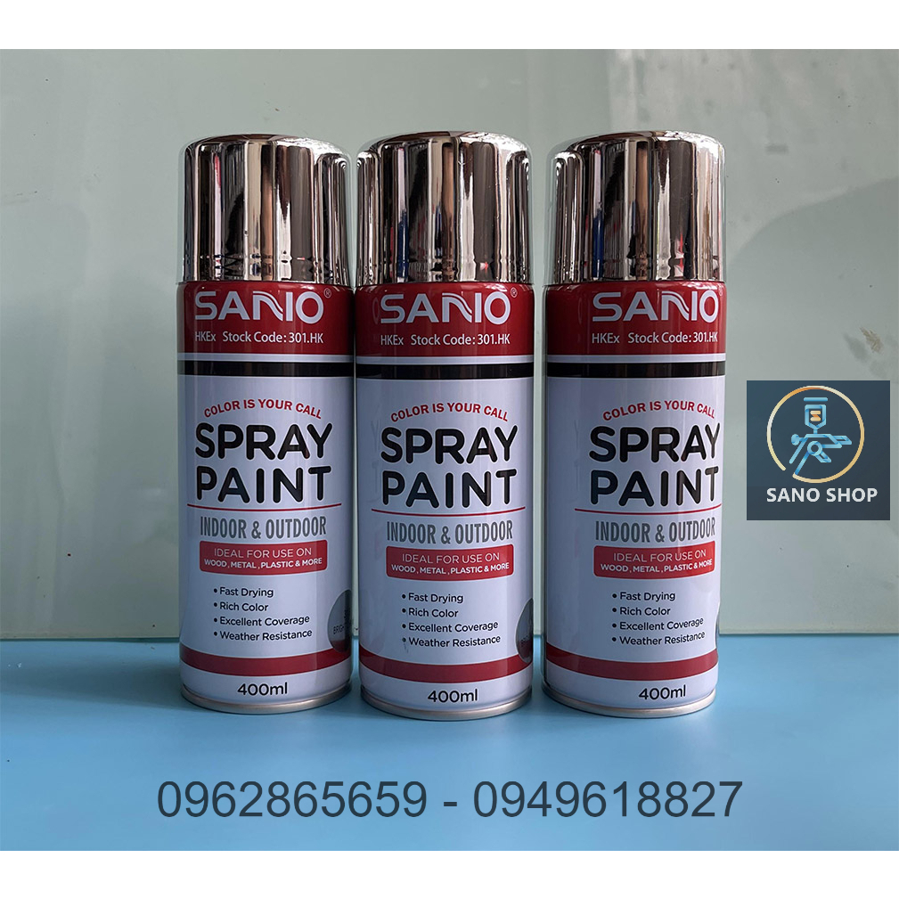 Sơn xịt mạ Inox crome đẹp sáng bóng Sano shop | Shopee Việt Nam