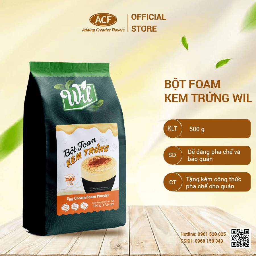 Bột Milk Foam Kem Trứng Wil - Túi 500g | Shopee Việt Nam