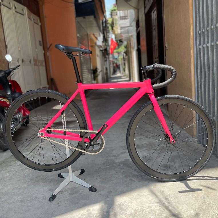 Xe đạp Fixed Gear khung nhôm Noname màu Hồng | Shopee Việt Nam