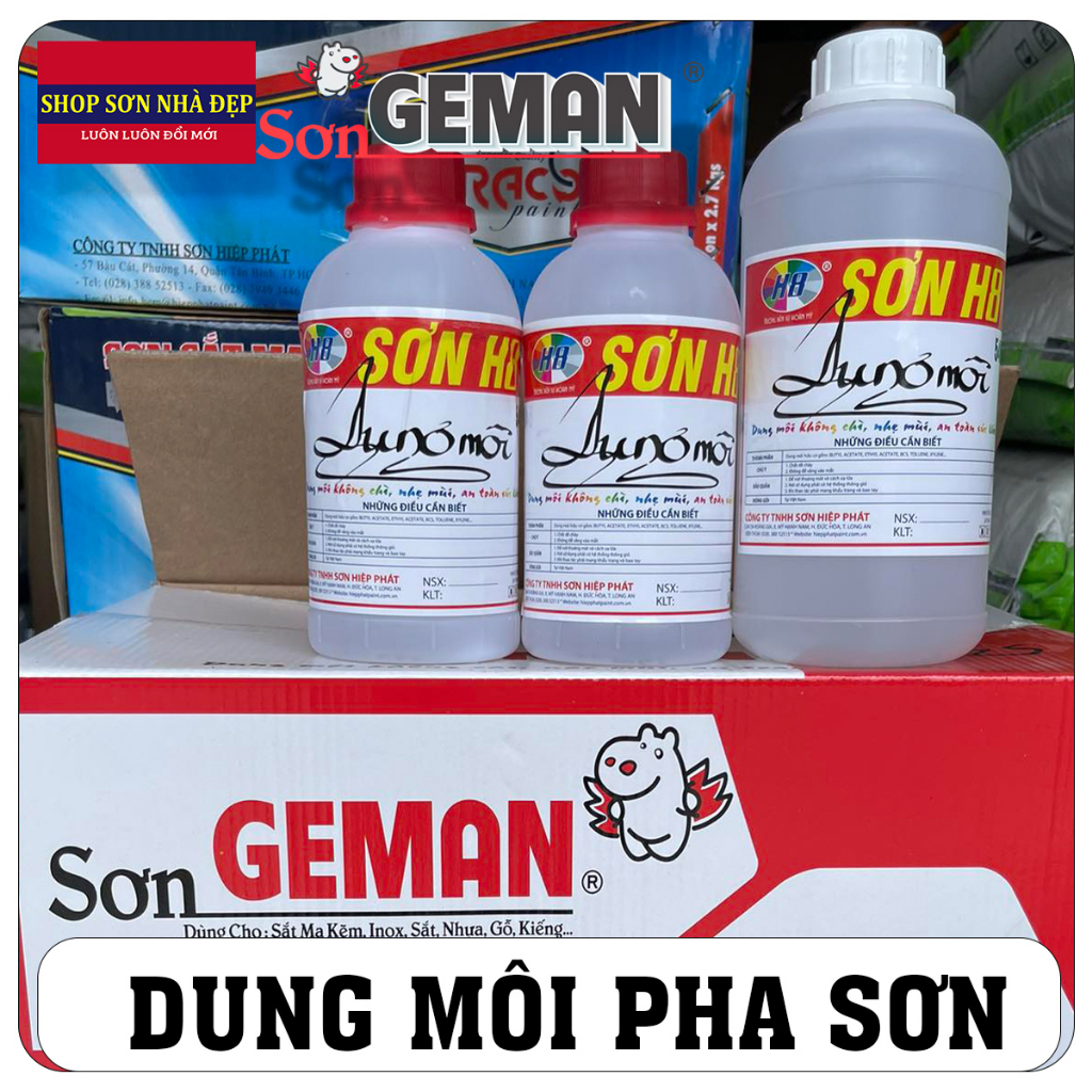 (HCM) DUNG DỊCH PHA sơn dầu sơn sắt mạ kẽm sơn CN nhẹ mùi H8 Chai 1000ml | Shopee Việt Nam