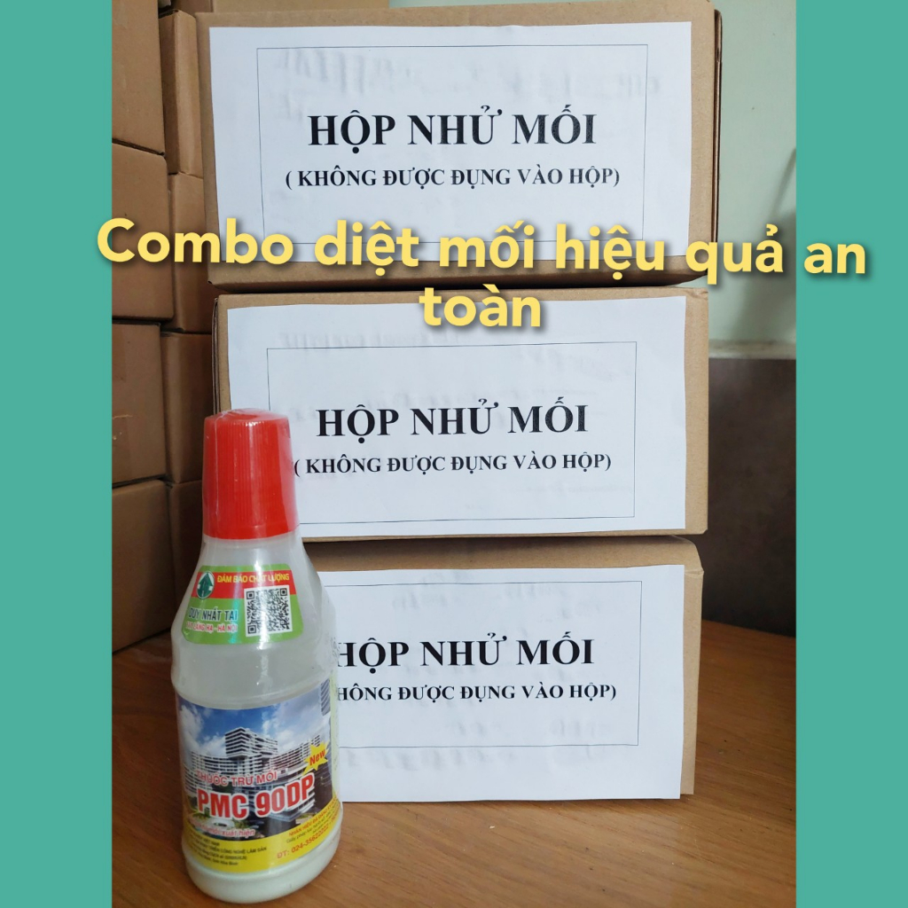 Combo diệt mối sinh học: 3 Hộp nhử mối + 1 lọ diệt mối PMC 90DP hiệu ...