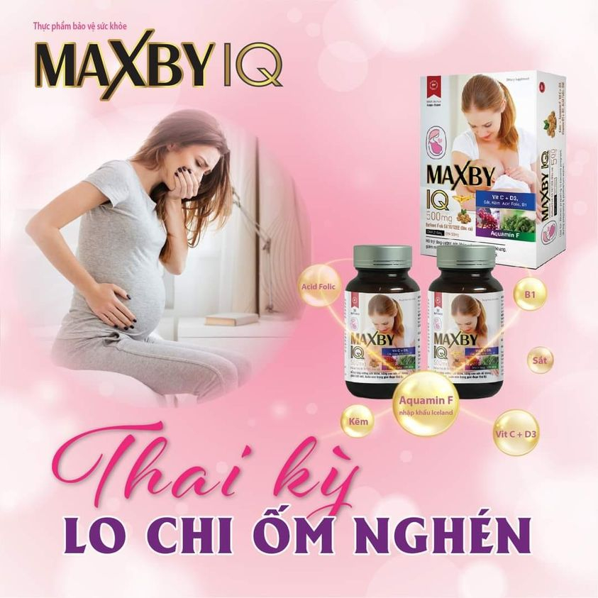 Viên uống Maxby IQ Vshine - hỗ trợ Bồi bổ cơ thể, hỗ trợ tăng cường đề kháng cho phụ nữ có thai ...