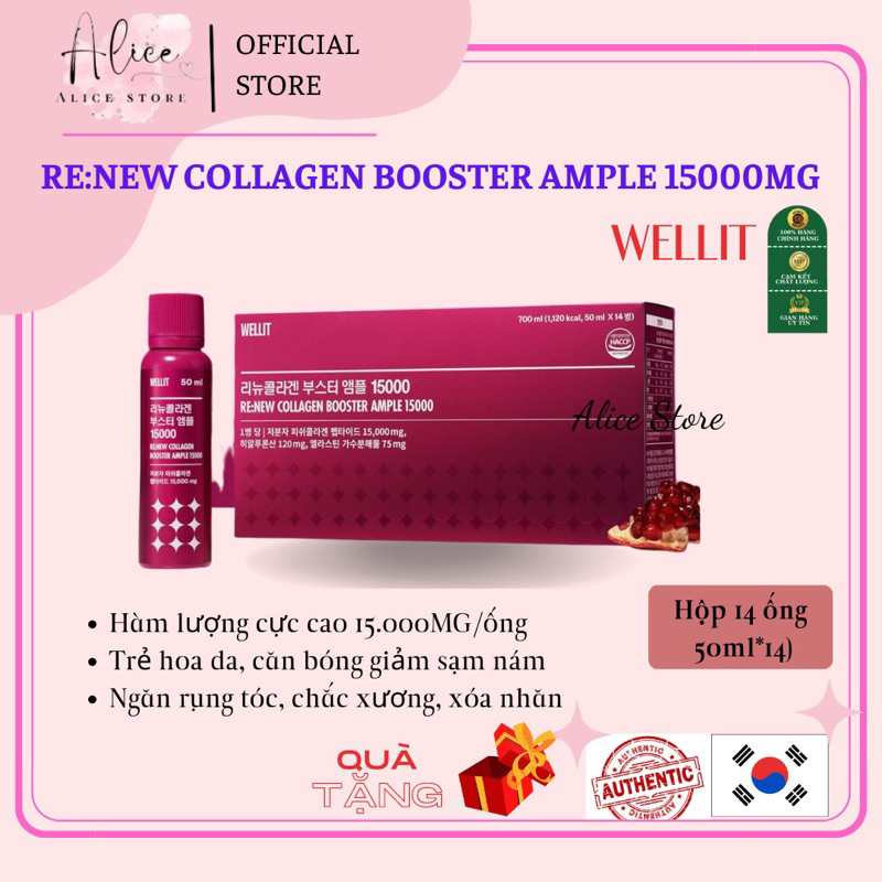 [Chính Hãng] Wellit Re:new Collagen Booster Ample Hàm lượng cao 15000MG ...