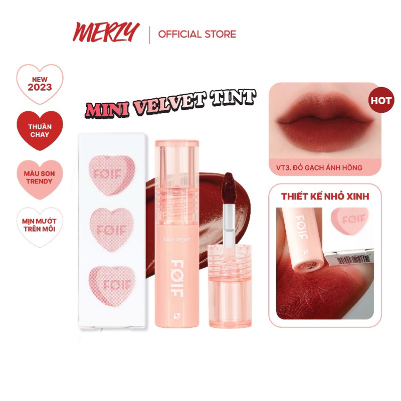 Mini FOIF BY MERZY Velvet Tint #VT3 Smoked Rose 1.5g | Shopee Việt Nam