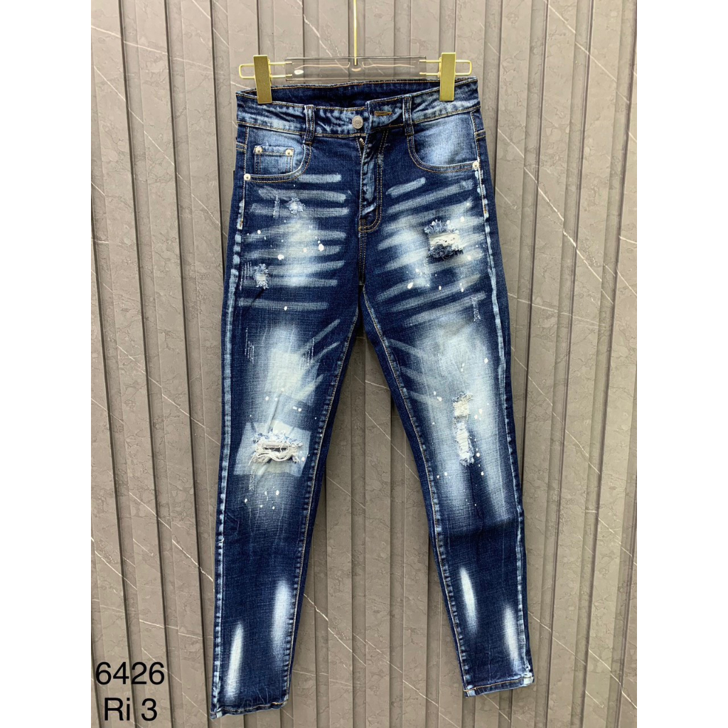 Quần DSQ2 Jean Xanh Vẩy Sơn Quần Bò DSQUARED Vẩy Sơn Xanh Sáng Chất Co ...