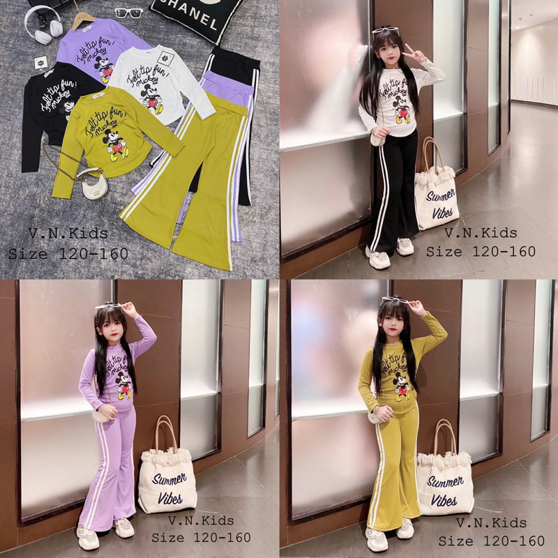 Bộ mickey Thu đông 2023 cho bé size đại 18kg-42kg | Shopee Việt Nam