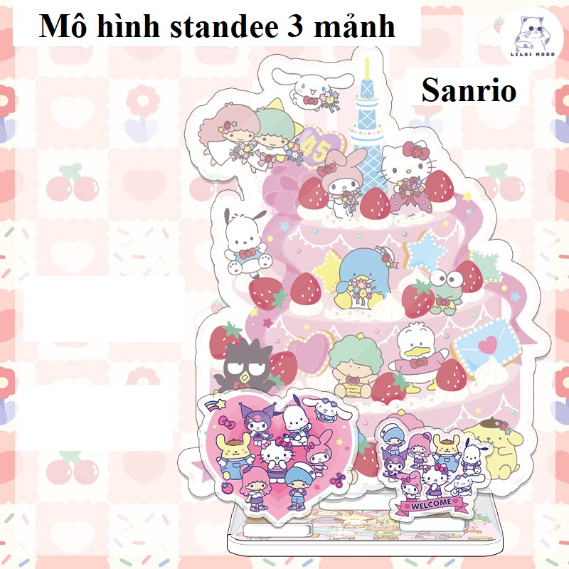 sẵn Mô hình Sanrio | Standee đứng 3 mảnh bằng PVC có hình video Melody ...