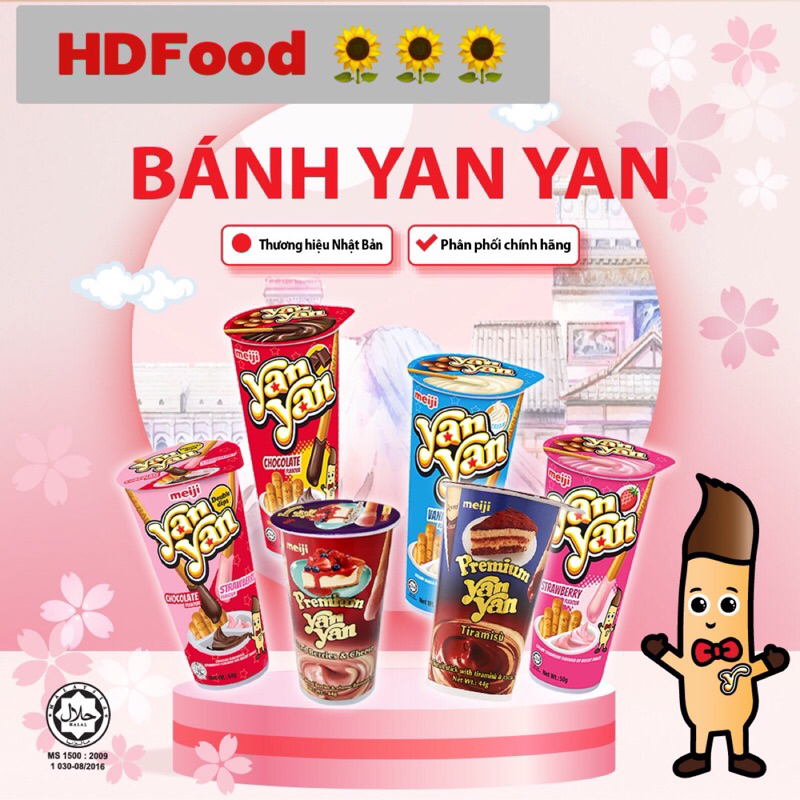 Bánh que chấm Yan Yan Meiji 40g(set 5cốc) | Shopee Việt Nam