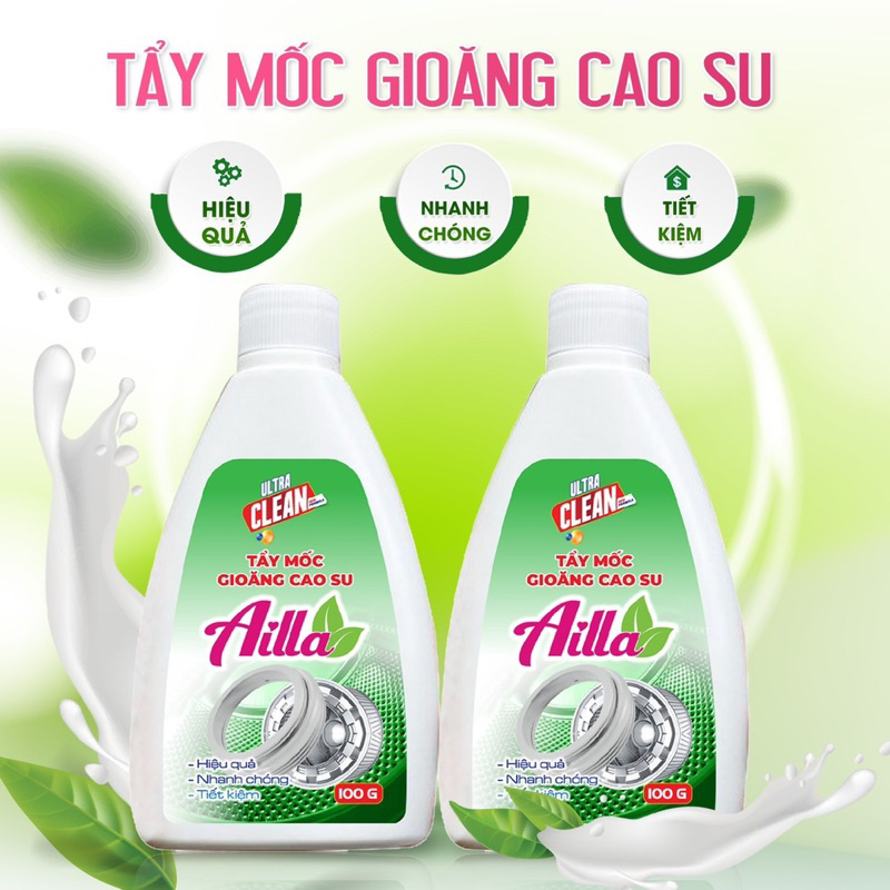 [ Tặng Chổi ] Siêu Tẩy Mốc Gioăng Cao Su Máy Giặt, Tủ Lạnh AILLA 100G ...