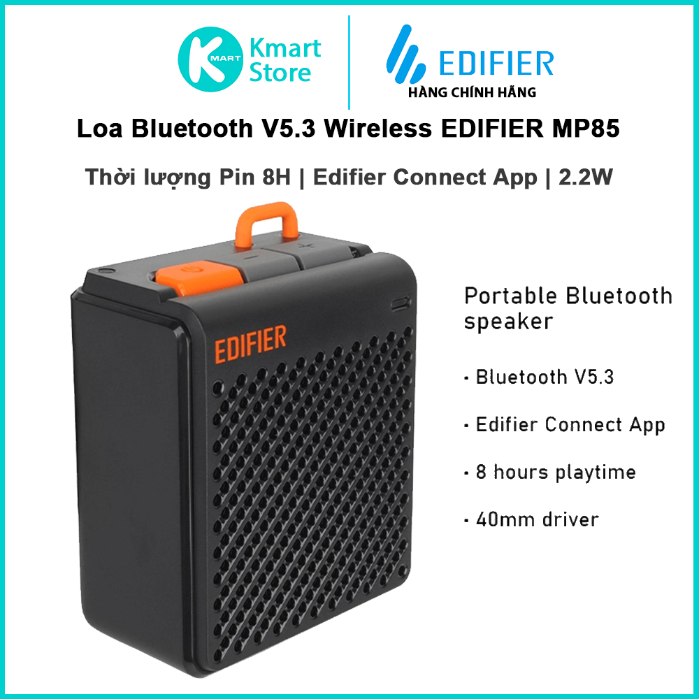 Loa Bluetooth V5.3 Wireless EDIFIER MP85 | Thời lượng pin 8H | Edifier Connect App - Hàng Chính ...