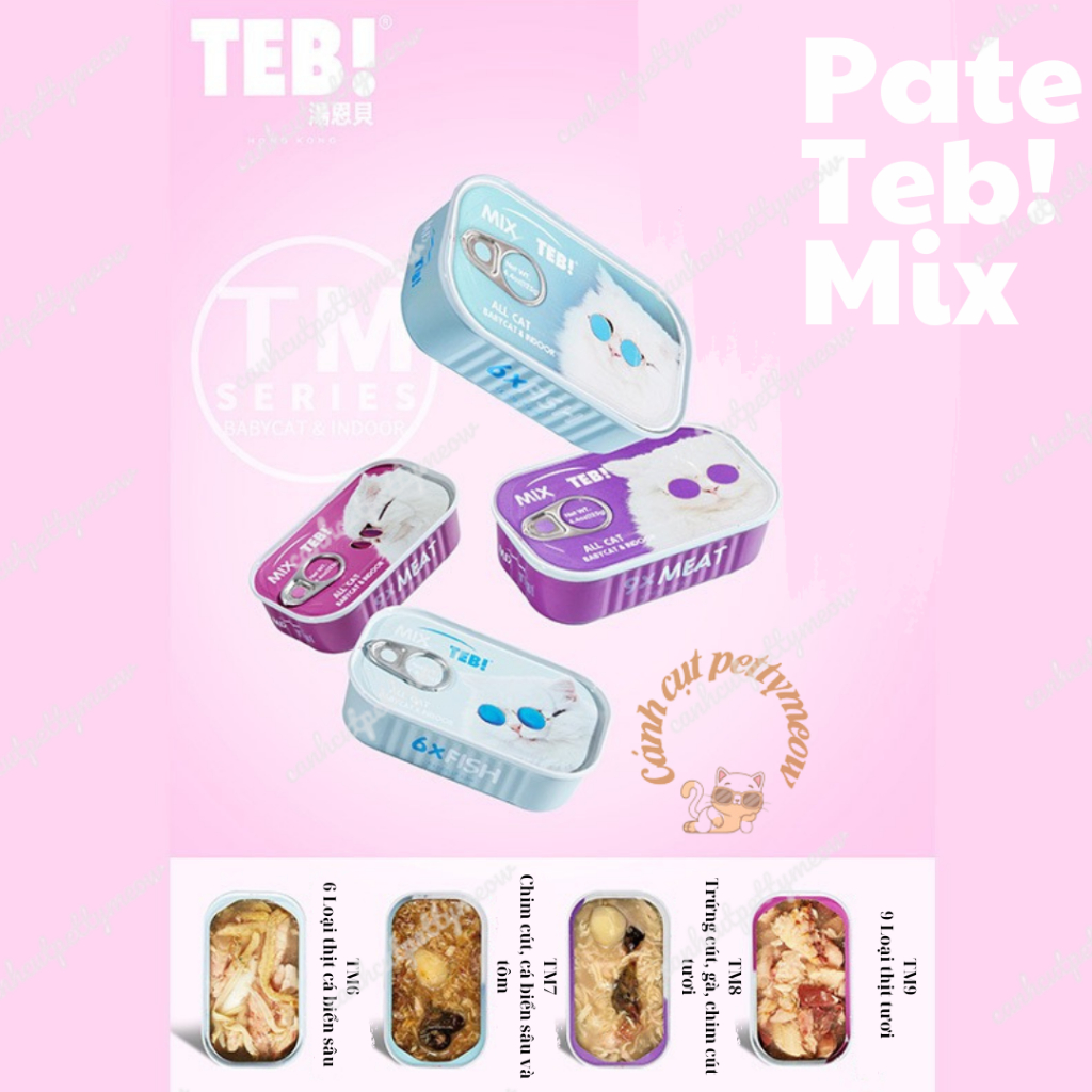 [COMBO 10 LON] PATE TEB MIX CHO MÈO - Bổ sung dinh dưỡng, khoáng chất ...