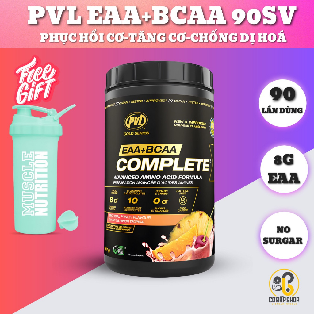 ' EAA 90 lần dùng ' PVL EAA+BCAA Complete -Phục hồi cơ nhanh - phát ...