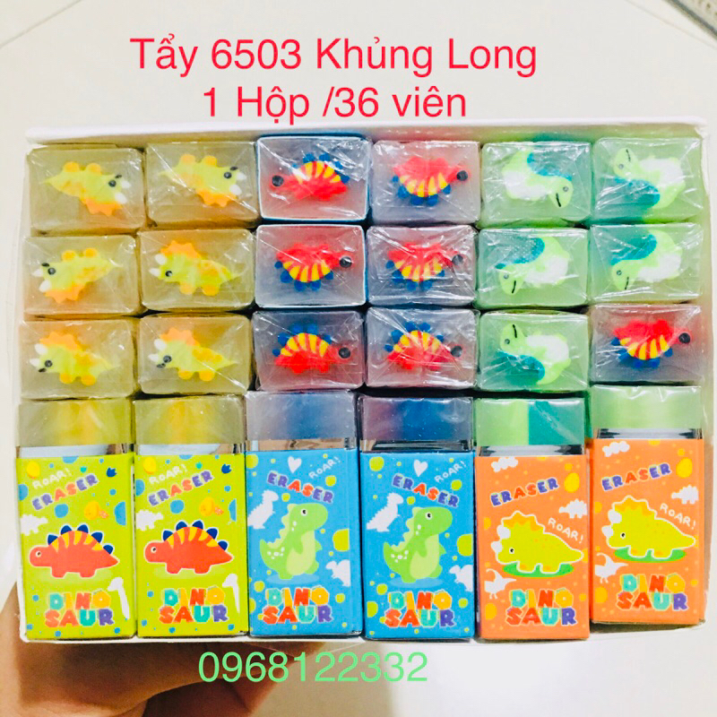 Hộp 36 viên tẩy/gôm 6503 hình khủng long(01 hộp) | Shopee Việt Nam