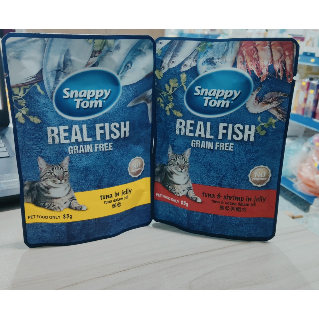 Pate Snappy Tom Real Fish dạng thạch dành Cho Mèo(85g) | Shopee Việt Nam