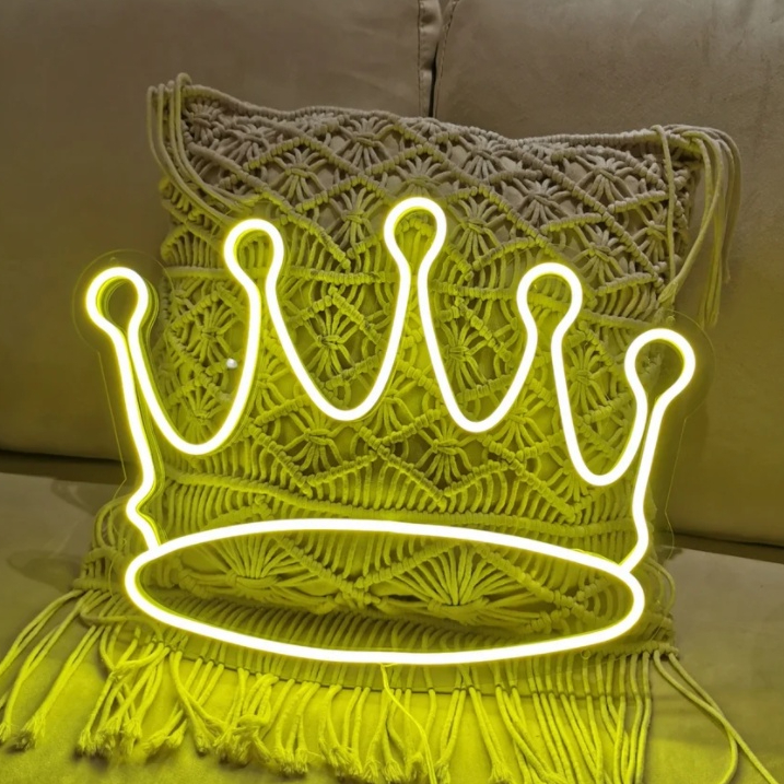 Đèn led neon hình vương miện dùng để trang trí; decor phòng ngủ quà ...