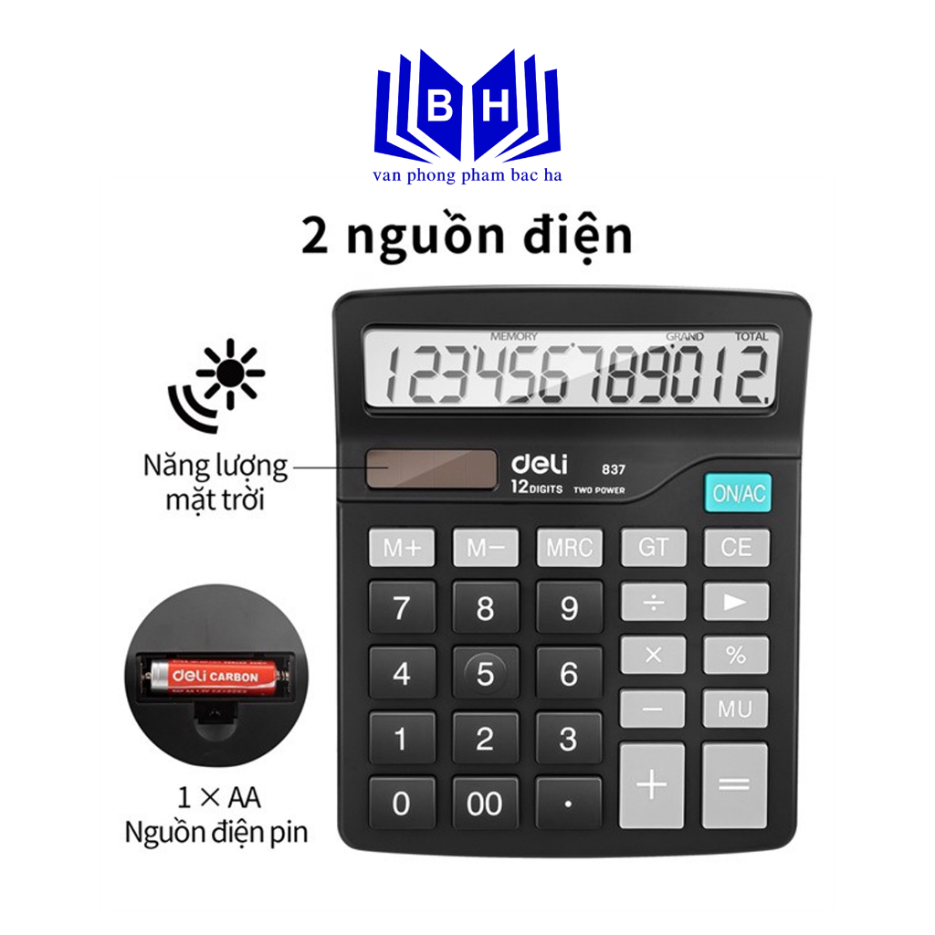 MÁY TÍNH DELI 8 SỐ E837 ( 837 ) | Shopee Việt Nam