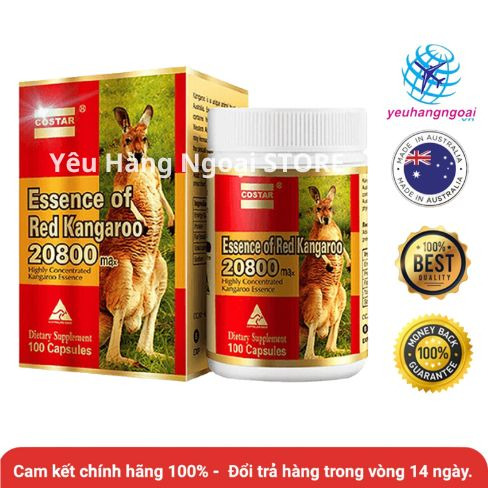 Viên uống Costar Essence of Red Kangaroo 20800 Max của Úc 100 viên ...