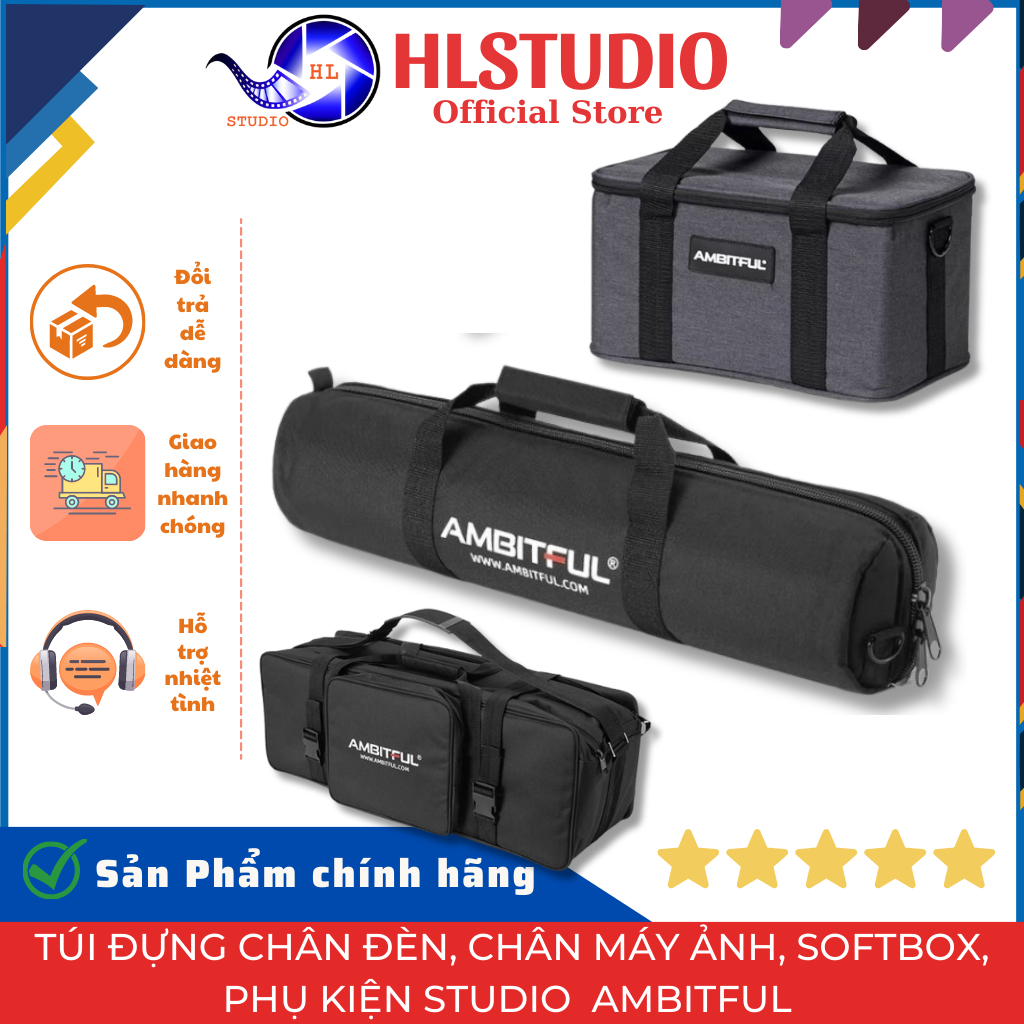Túi Đựng Chân Đèn, Softbox, Phụ Kiện Studio Ambitful TB60/80/100/125 ...