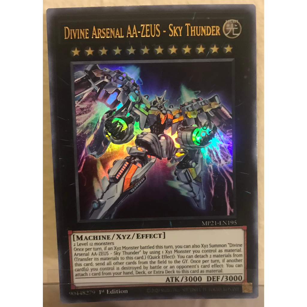 Thẻ Bài Yugioh Divine Arsenal Aa Zeus Sky Thunder Mp21 En195 Ultra Rare 1st Edition